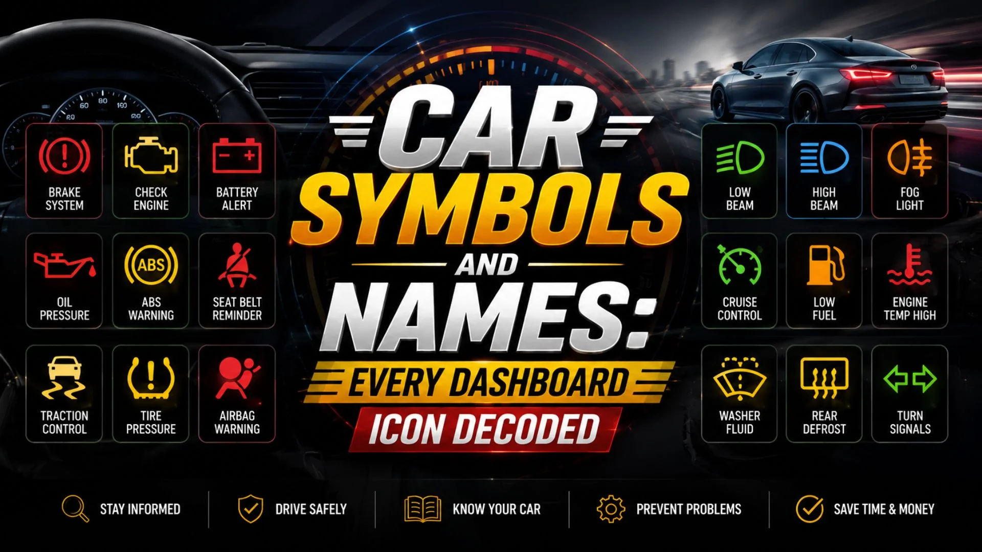 Car Symbols and Names: Every Dashboard Icon Decoded
